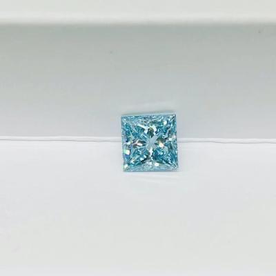 China 1.53 Ct Lab Grown Blue Diamond Princess Cut Loose CVD 10 Mohs NGTC Certified for sale