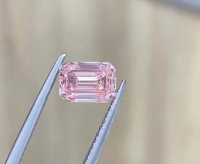 China Emerald Loose Lab Grown Pink Diamonds Engagement Ring IGI Certified for sale
