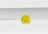 China HPHT Synthetic Yellow Diamond 2.88ct Cushion Cut Fancy Vivid VS1 IGI Certified Lab Grown for sale