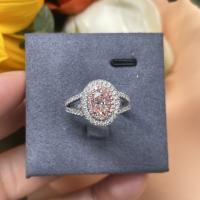 China IGI Certified 1ct Pink Oval Lab Grown Diamond Ring Custom Made Fancy Jewelry for sale