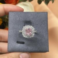 China IGI Certified 1 Carat Pink Cushion Lab Grown Diamond Ring VS2 VVS1 for sale