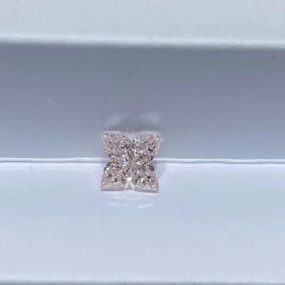 China CVD Lab Grown Pink Diamond 1.5ct Flower Cut Fancy Pink VS2-VVS2 IGI Certified Synthetic Diamond for sale