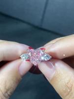 China 4.19ct Heart Brilliant Cut Lab Grown Diamond Pink Engagement Wedding Ring IGI Certified for sale