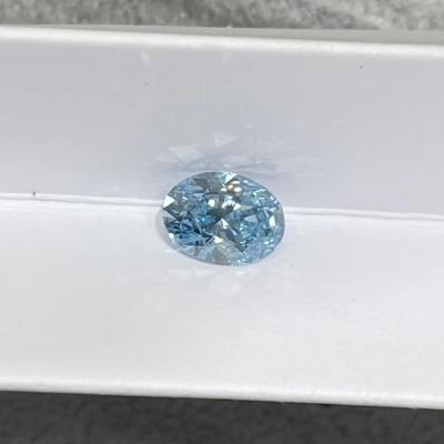 China 1.66ct Fancy Intense Blue Lab Grown Diamond Oval VS1 CVD Synthetic Loose for sale