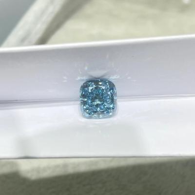 China Lab Grown Blue Cushion Diamond 1.17ct VS1 Fancy Blue CVD Synthetic Loose Diamond for sale