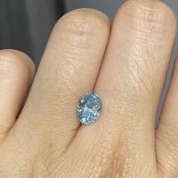 China 3.46 Carat Lab Grown Blue Pear Shaped CVD Diamond VVS2 Excellent Cut High Grade for sale
