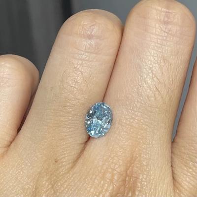 China 3.46 Carat Lab Grown Blue Pear Shaped CVD Diamond VVS2 Excellent Cut High Grade for sale