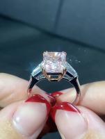 China 5.7ct Lab Grown Pink Cushion Cut Diamond Engagement Ring IGI Certified VS2 for sale