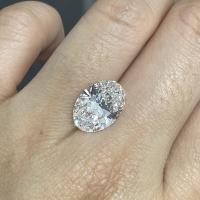 China IGI Certified CVD Lab Grown Oval Diamond 2.0ct-2.5ct Colorless 10 Mohs for sale
