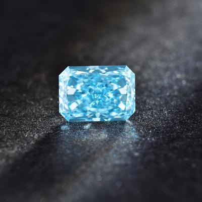 China Loose CVD Vivid Lab Grown Blue Diamonds Radiant Shape VVS Clarity for sale