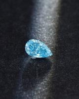 China IGI Certified Fancy Vivid Blue CVD Lab Grown Diamond Pear Shape 3.46ct VVS2 for sale