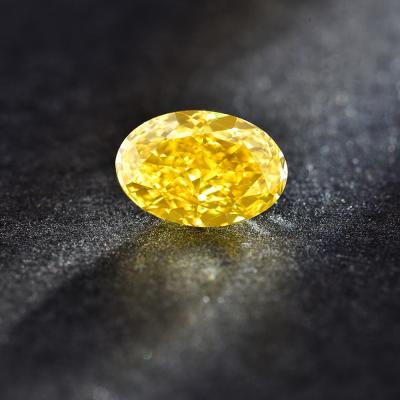 China IGI Certificate CVD Loose Diamonds Oval Yellow Customizable Multi Size Diamond VS2 for sale