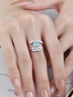 China IGI Certified Blue Cushion Cut Lab Diamond Ring - VVS1-VS2 Clarity, Excellent Cut Quality | ZKZ Diamonds for sale