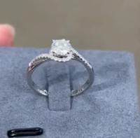 China White Engagement Ring Lab Diamond Jewelry Custom Round Cut Shape for sale