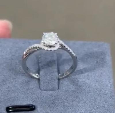 China White Engagement Ring Lab Diamond Jewelry Custom Round Cut Shape for sale