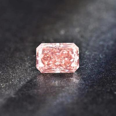 China Lab Grown Pink CVD Diamond Radiant Shape 3ct to 3.7ct IGI Certified 10 Mohs for sale
