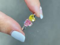 China Lab Grown Diamond Ring 1.795 Carat Twin Heart 18K White Gold VVS2 Clarity IGI Certified for sale