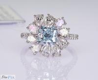 China 1.68ct Cushion Cut Fancy Blue CVD Lab Grown Diamond VS1 Clarity IGI Certified Loose for sale
