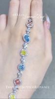 China NGTC Certified Fancy Colored CVD Diamond Bracelet with VS1 Clarity and Excellent Cut - 3 Day Delivery for sale