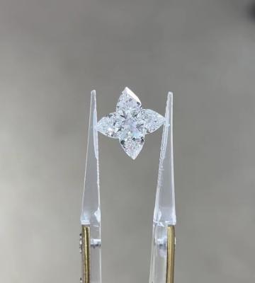 China IGI Certified Lab Grown CVD Diamond Four Leaf Clover Ring Necklace 1ct to 5ct DEFG VVS1 for sale