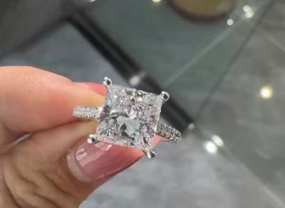 China IGI Certified Lab Grown Diamond Princess Cut Ring 1ct VVS2 White CVD Jewelry for sale