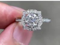 China IGI Certified Lab Grown Diamond Ring 1ct Round VVS2 White Engagement Wedding Jewelry for sale