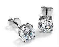 China IGI Certified Lab Grown Diamond Stud Earrings - DEF Color VVS-VS Clarity Round Shape 3-Day Delivery for sale