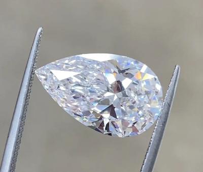 China Lab Grown CVD White Pear Diamonds 1ct-5ct DEF Color VVS/VS Clarity IGI Certified Loose Stones for sale
