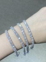 China White Lab Grown Diamond Tennis Bracelet with DEF Color VVS-VS Clarity - Custom Jewelry 3-Day Delivery for sale