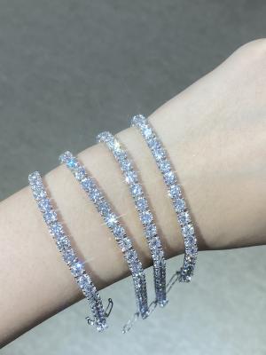 China White Lab Grown Diamond Tennis Bracelet with DEF Color VVS-VS Clarity - Custom Jewelry 3-Day Delivery for sale