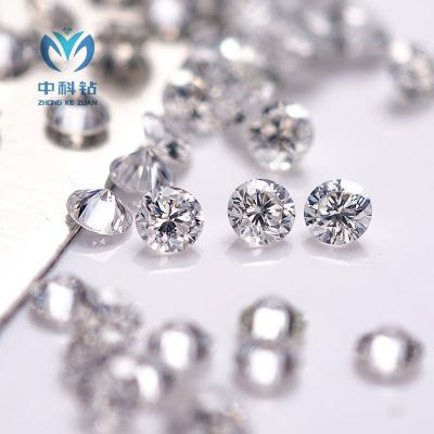 China CVD Lab Grown Diamonds 0.1ct Round Brilliant Cut 3mm Size DEF Color VS-VVS Clarity IGI Certified for sale