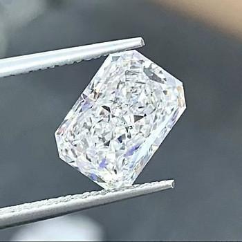 China Large Size CVD Lab Grown Diamond Radiant Shape Synthetic 4.0ct 4.5ct for sale