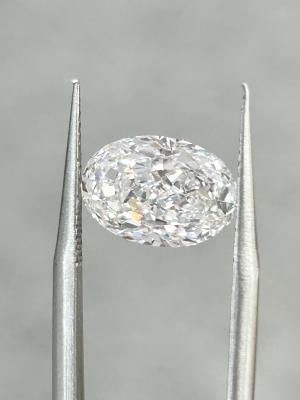 China IGI Certified Lab Grown Diamond Oval Cut 3ct DEF VVS2-VS2 Ideal No Bow Tie for sale