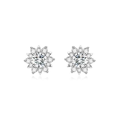 China 18k Gold Lab Grown Diamond Earrings 0.2ct+ Round Shape with NGTC Certification and EX Cut Quality for sale
