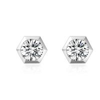 China NGTC Certified 0.3ct Round Lab Grown Diamond Earrings in 18k Gold with VS1+ Clarity for sale