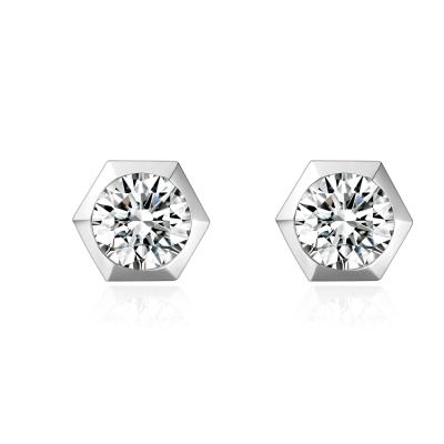 China NGTC Certified 0.3ct Round Lab Grown Diamond Earrings in 18k Gold with VS1+ Clarity for sale