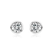 China Round Shape 18k Lab Grown Diamond Earrings 0.2ct HPHT NGTC Certified for sale