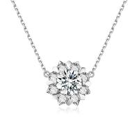 China 18k Gold Lab-Grown Diamond Pendant with 0.5ct+ Round HPHT Diamond and VS1+ Clarity for sale