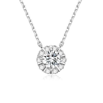 China 18k Gold Lab-Grown Diamond Pendant with 0.3ct+ Round Diamond and NGTC Certification for sale