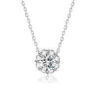 China 18k Gold Lab Grown Diamond Pendant 0.3ct Round Shape HPHT NGTC Certified for sale