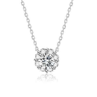 China 18k Gold Lab Grown Diamond Pendant 0.3ct Round Shape HPHT NGTC Certified for sale