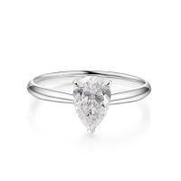 China Pear Shape Lab Grown Diamond Ring 18K White Gold 1ct VS1 NGTC Certified for sale