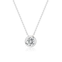 China 18k Gold Lab Grown Diamond Pendant Round Shape 0.1ct HPHT NGTC Certified Daily Style for sale