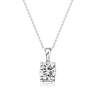 China 18k Gold Lab-Grown Diamond Pendant 0.2ct Round HPHT NGTC Certified Jewelry for sale