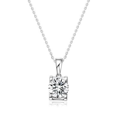 China 18k Gold Lab-Grown Diamond Pendant 0.2ct Round HPHT NGTC Certified Jewelry for sale