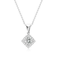 China 18k Gold Lab Grown Diamond Pendant 0.5ct Round HPHT Gift Party Jewelry for sale