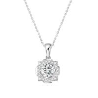 China 18k Gold Lab Grown Diamond Pendant 0.5ct Round HPHT VS1 NGTC Certified for sale