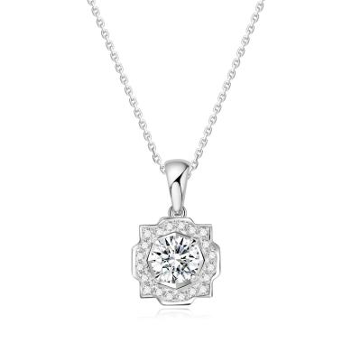 China 18k Gold Lab Grown Diamond Pendant 0.5ct Round HPHT VS1 NGTC Certified for sale