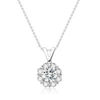 China 18k Gold Lab-Grown Diamond Pendant 0.5ct Round HPHT NGTC Certified Daily Jewelry for sale