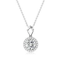 China 18k Gold Lab-Grown Diamond Pendant 0.5ct Round HPHT Daily Style Jewelry for sale
